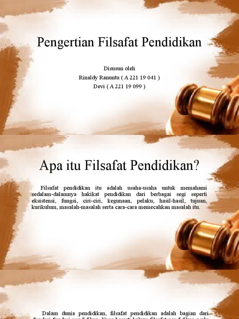 Pengertian Filsafat Pendidikan | PDF