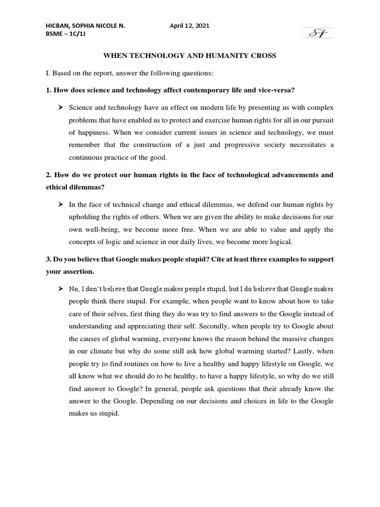 When Technology and Humanity Cross | PDF | Rights | Science