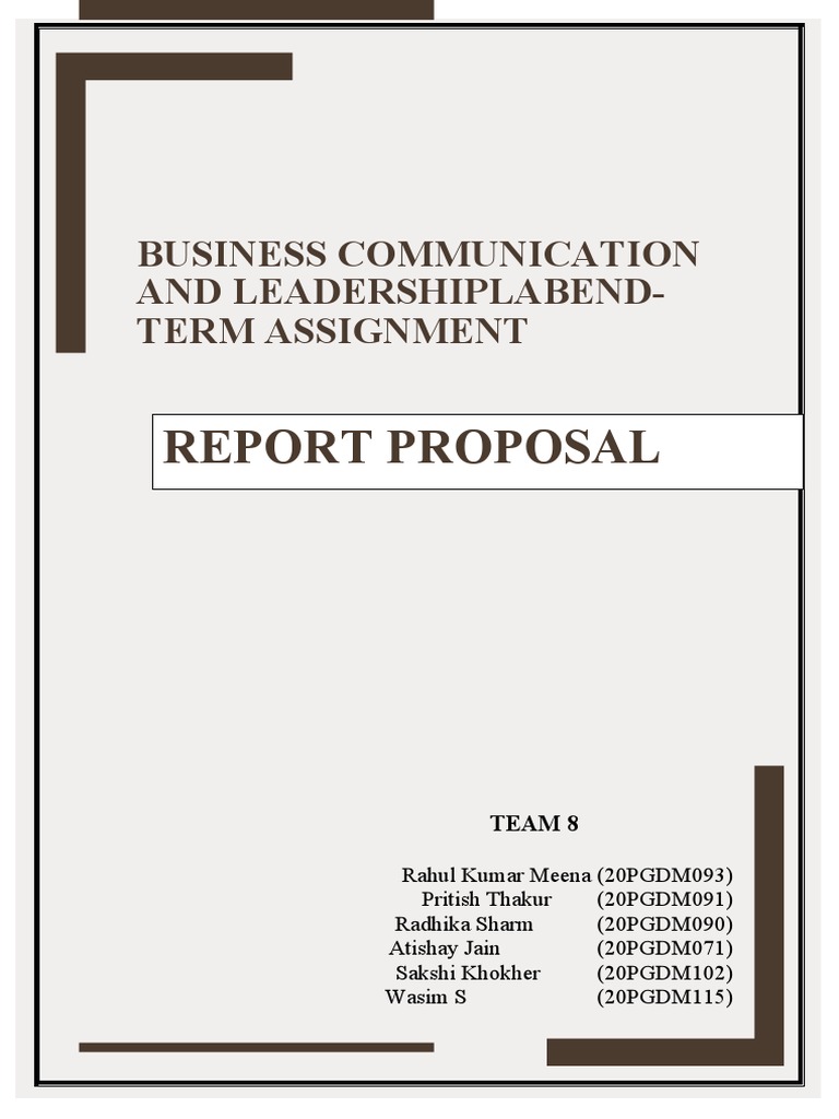 BCLL - Bus. Proposal - Team 8 | PDF | Leadership | Industrial And ...