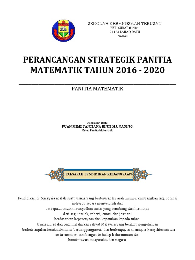Contoh Pelan Tindakan Strategik | PDF