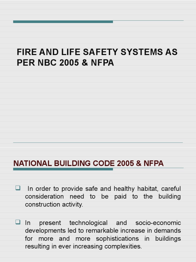 Fire - NBC& Nfpa | PDF | Stairs | Fire Safety
