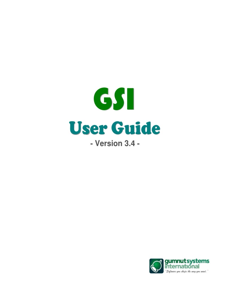 GSI System User Guide 3.4 | PDF | Gift Card | Point Of Sale