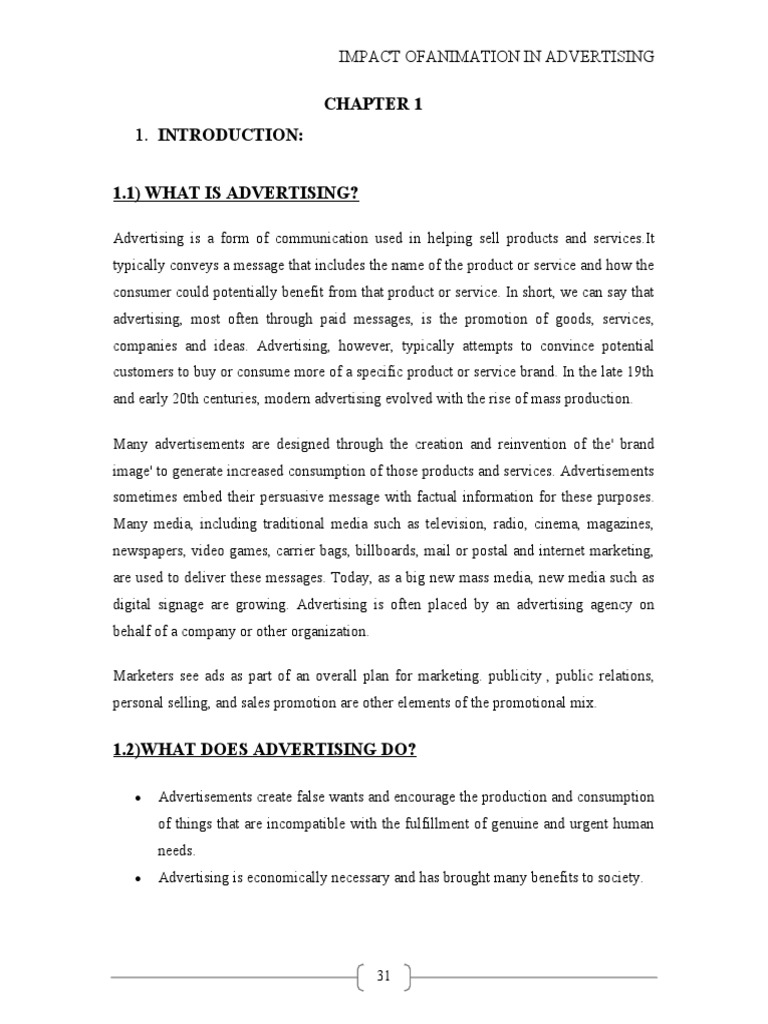Animation in Advertising Research by Yasha | PDF | 3 D Computer ...