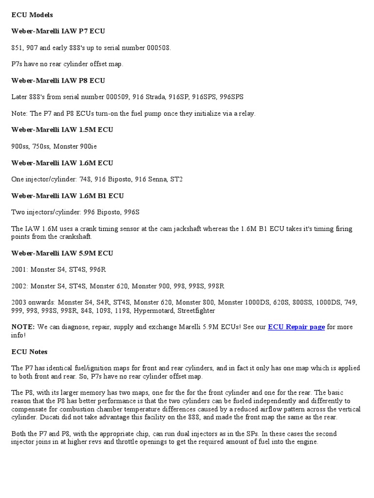 ECU Models | PDF | Read Only Memory | Vehicle Parts