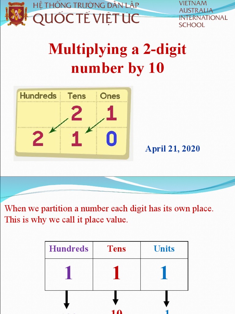 Multiplying A 2-Digit Number by 10: April 21, 2020 | PDF | Arithmetic ...