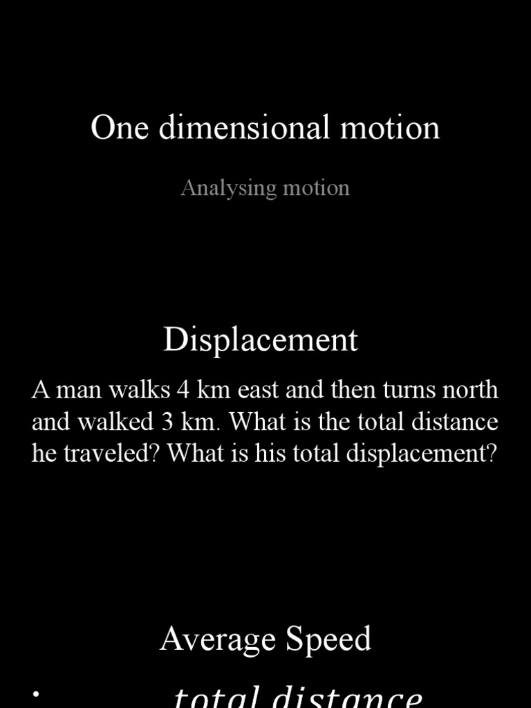One Dimensional Motion | PDF | Acceleration | Velocity