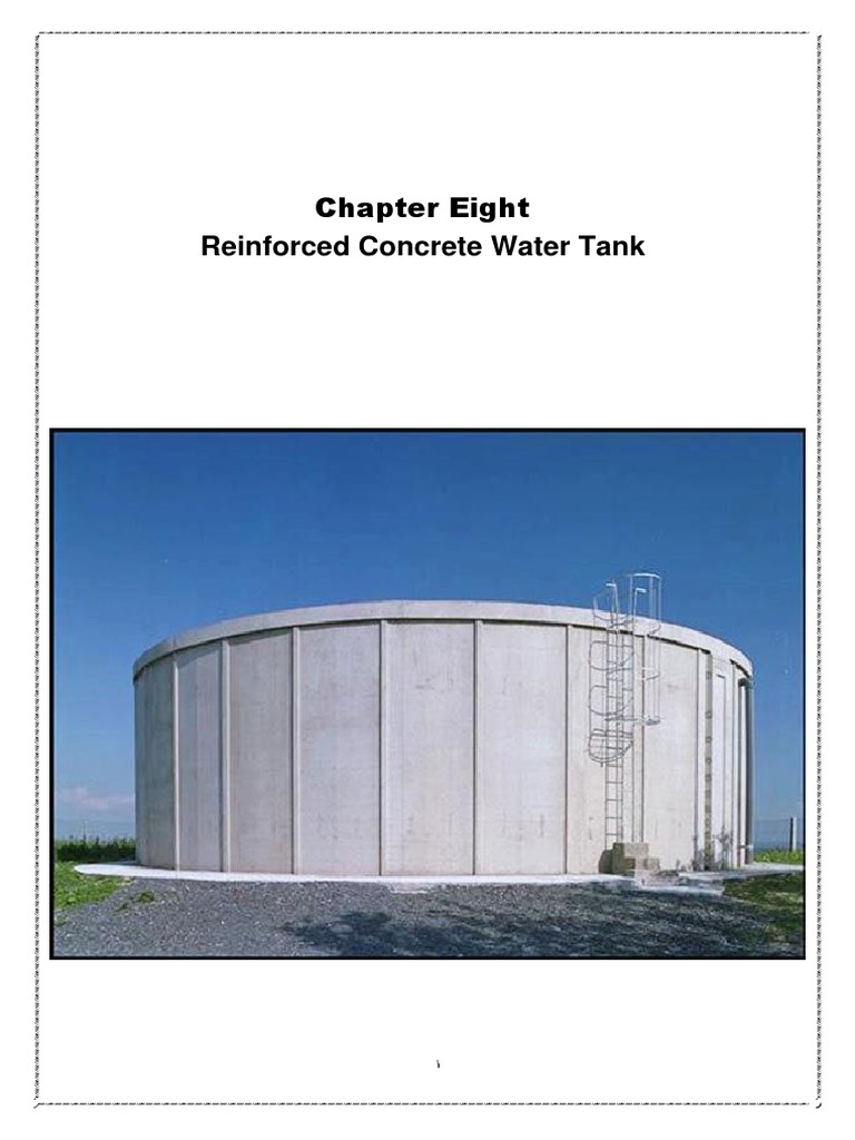 Reinforced Concrete Water Tank: Chapter Eight | PDF | Bending ...