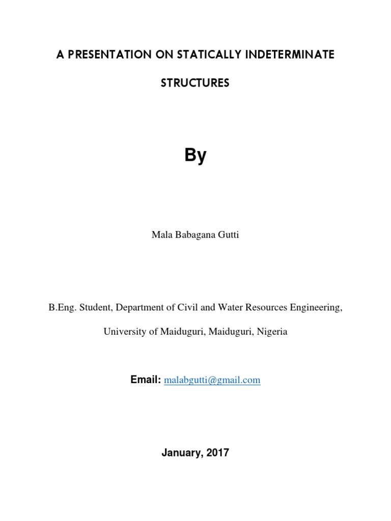 Mala Babagana Gutti - Statically Indeterminate Structures | PDF ...