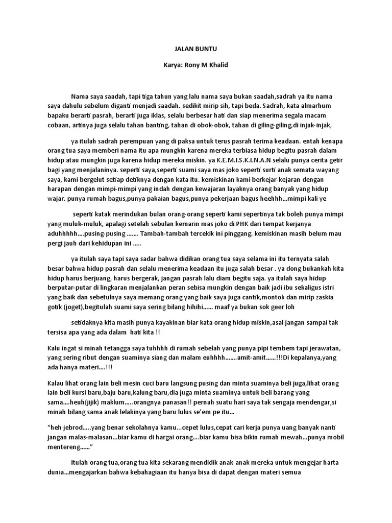 Teks Monolog Sadrah | PDF