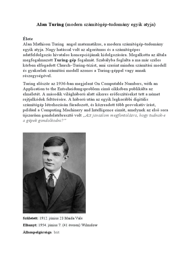 Alan Turing | PDF