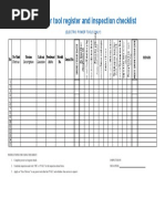14 - Tool Register - Template | PDF