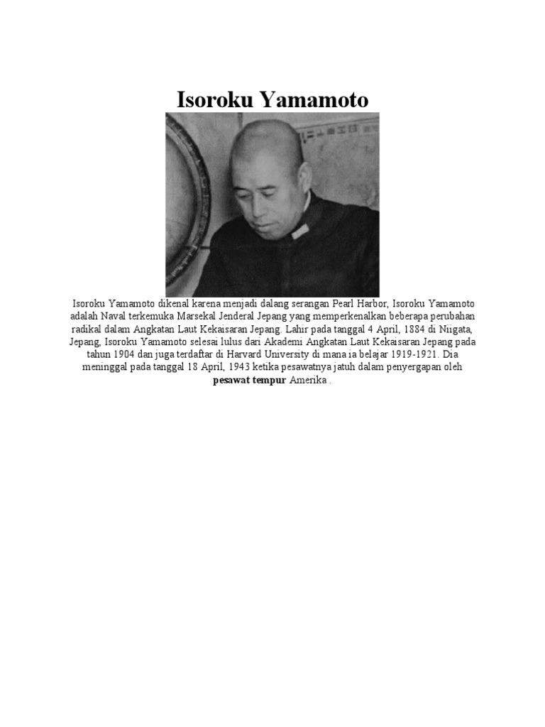 Isoroku Yamamoto | PDF