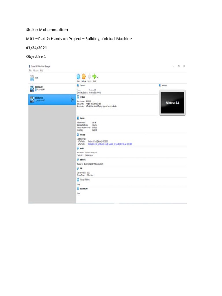 M01 - Part 2 Hands On Project - Building A Virtual Machine - Shaker ...