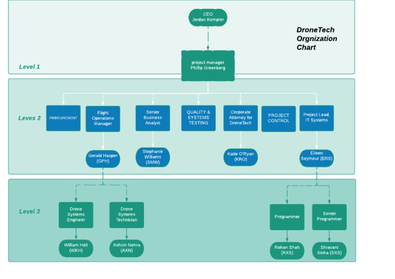 Dronetech Orgnization Chart: Level 1 | PDF