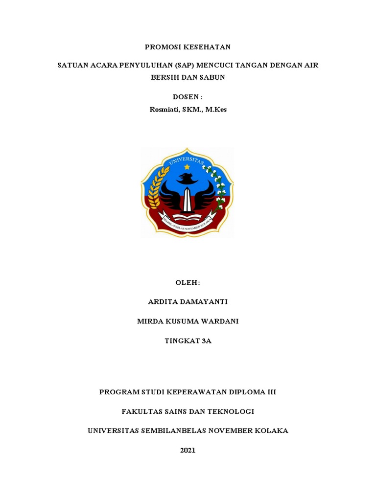 Sap Promkes Cuci Tangan | PDF | Karier & Perkembangan | Pengembangan Diri