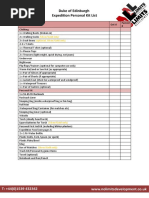 DofE Expedition KitList January 2025 | PDF