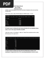 SQL Exercises (HR Database) (SUBQUERIES) | PDF | Sql | Data Model