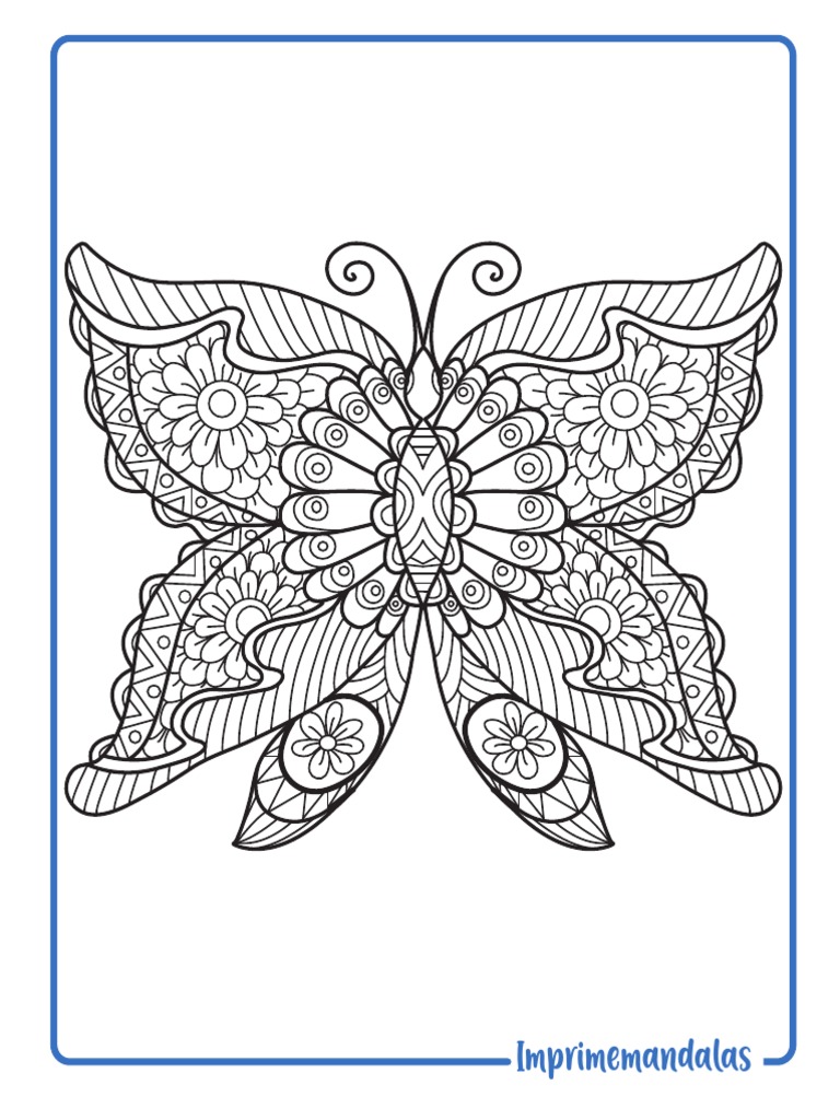 Mandala Mariposa 01 Autor Imprimemandalas | PDF