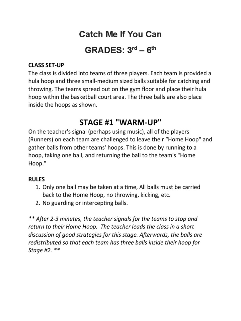 Islands of Fun Activity (Pe Activity) | PDF | Games Of Physical Skill ...