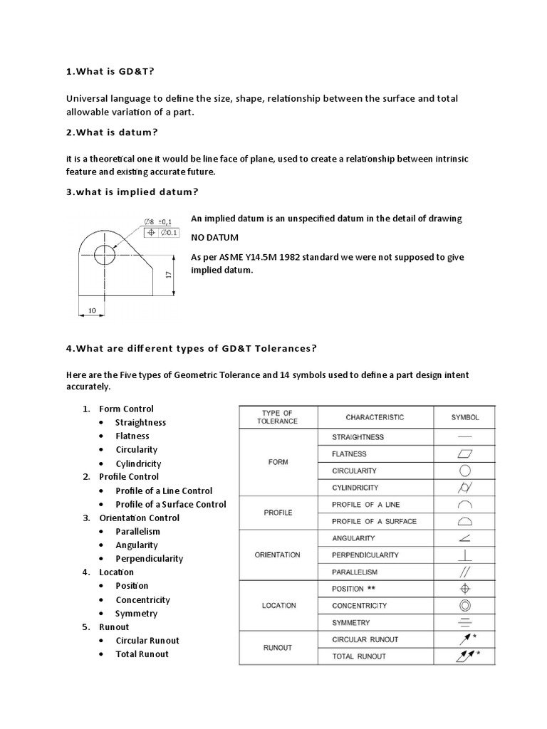 GD & T Question | PDF | Engineering Tolerance | Space