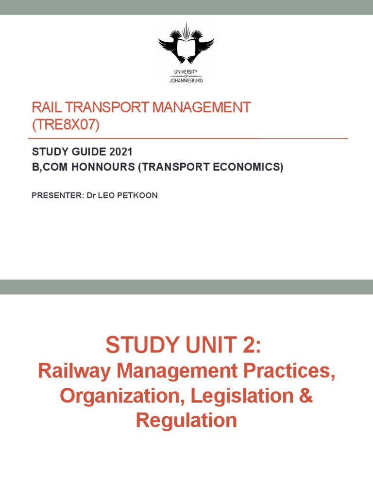 Rail Transport LEARNING UNIT 2 | PDF | Rail Transport | Transport