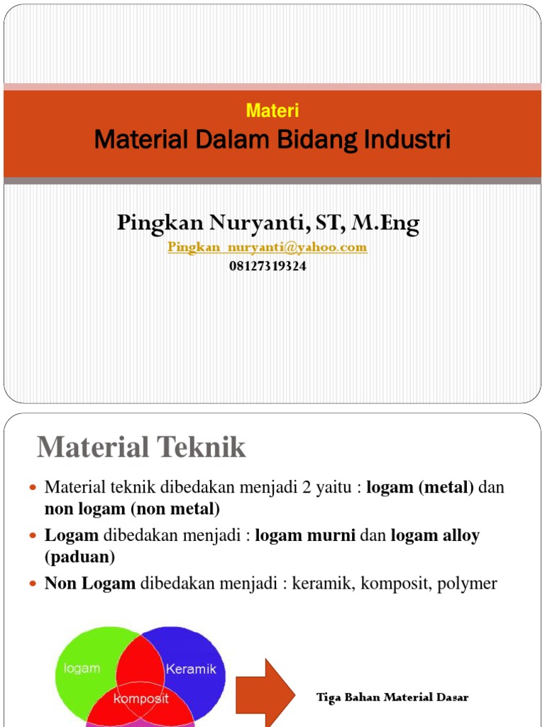 MATERI 2 Material Dalam Bidang Industri | PDF