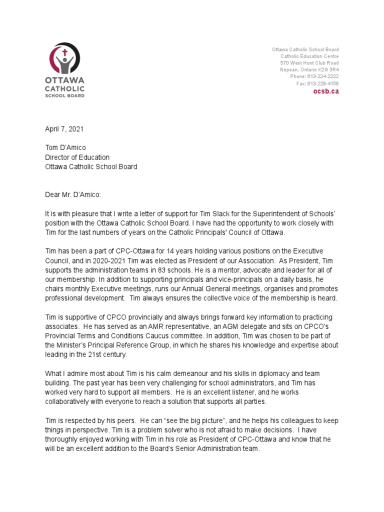 Jennifer Oake Reference Letter | PDF | Further Education