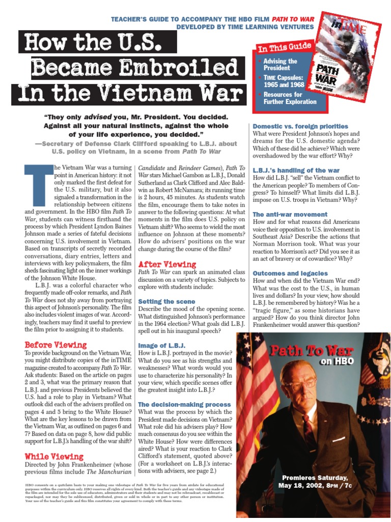 Path To War Teacherguide | PDF | Lyndon B. Johnson | Vietnam War