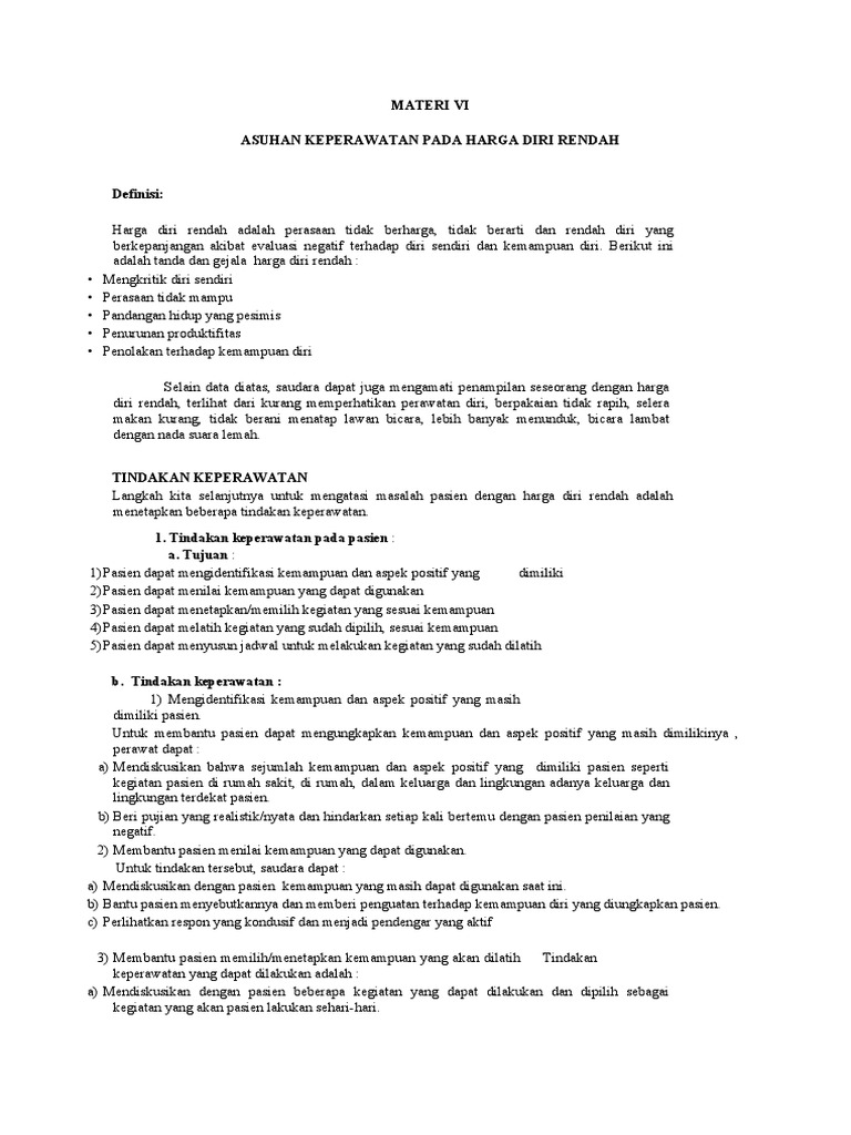 Harga Diri Rendah | PDF