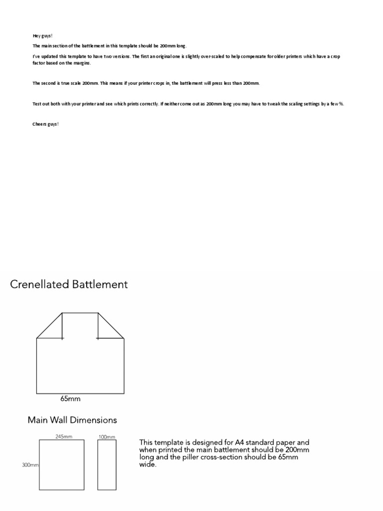 Minas+Tirith Bastion+Advanced+Battlement Template | PDF