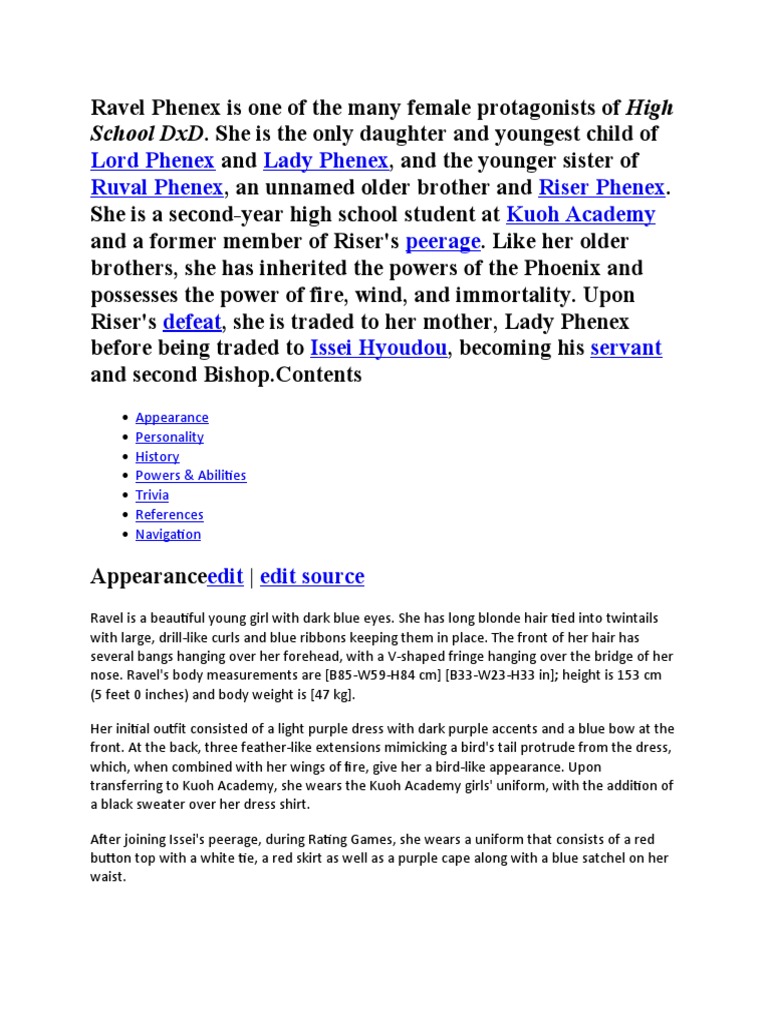 Lord Phenex Lady Phenex Ruval Phenex Riser Phenex Kuoh Academy Peerage ...