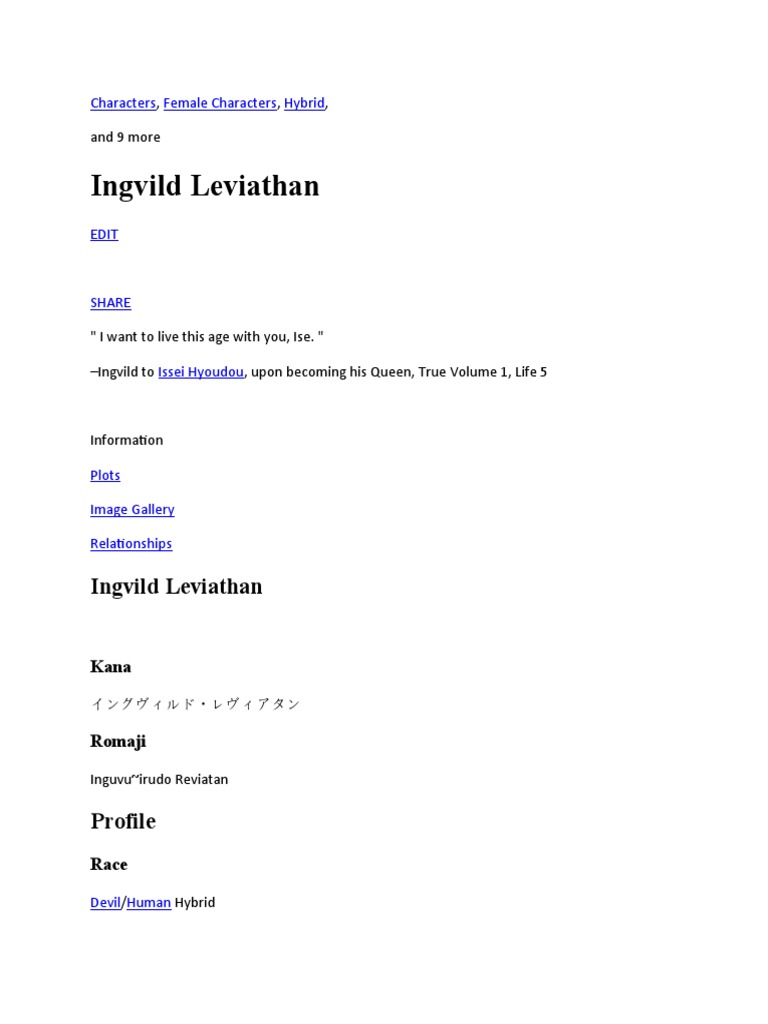 Ingvild Leviathan - Edited | PDF | Satan | Devil