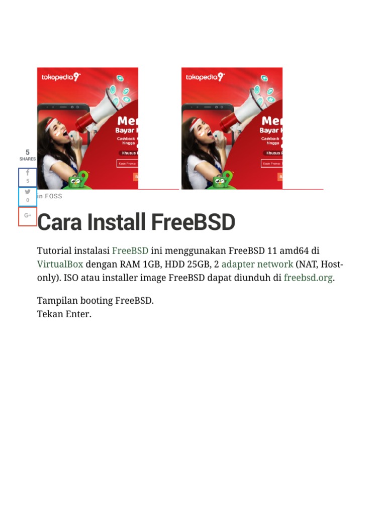 Cara Install FreeBSD - Musa Amin - Linux System Administrator | PDF