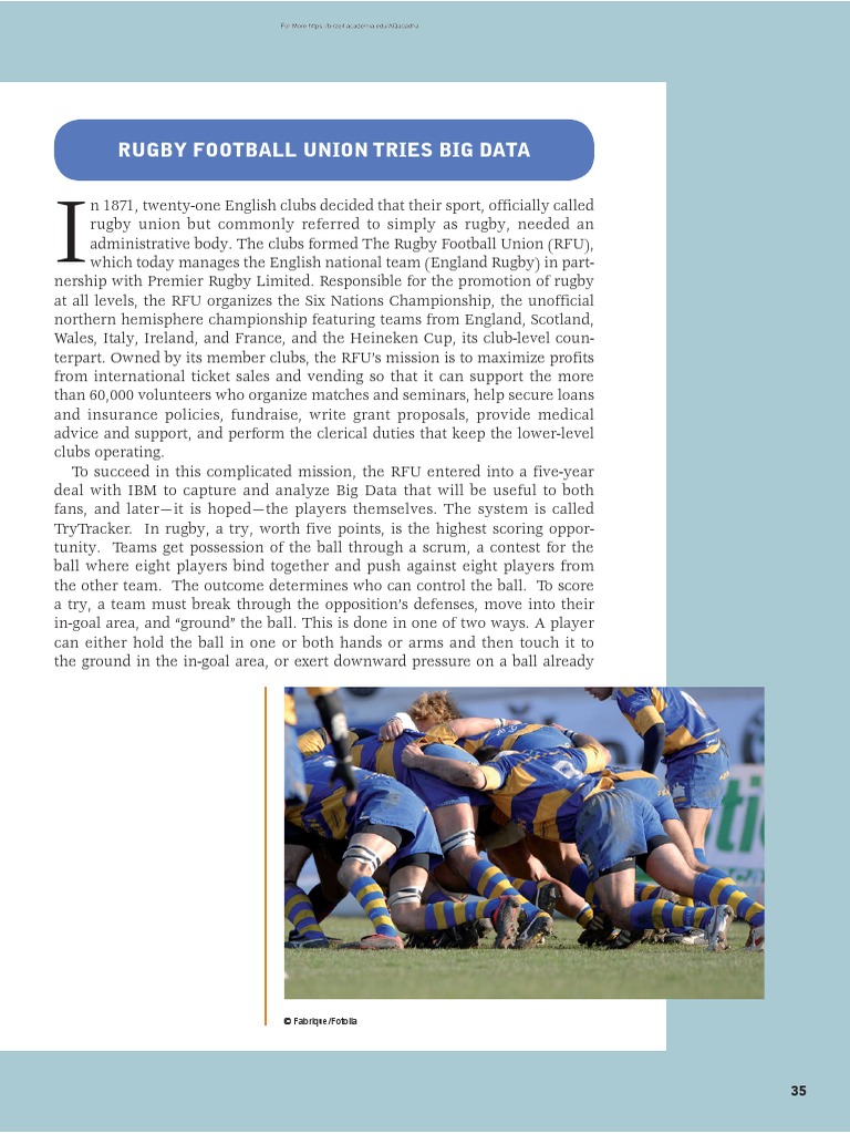 Viewpoints SI of RFU | PDF | Rugby Union | Analytics
