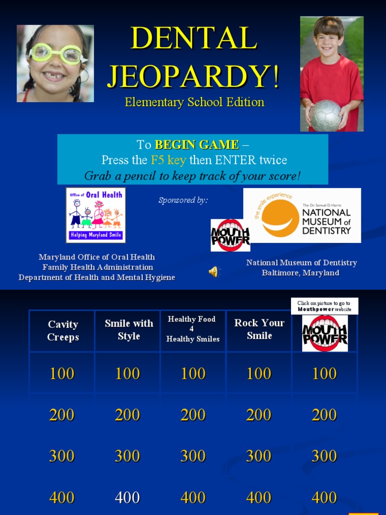 Elementary Jeopardy | PDF | Toothbrush | Tooth