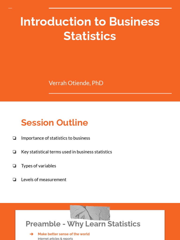 Introduction To Business Statistics | PDF | Level Of Measurement ...