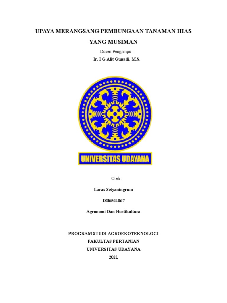 Merangsang Pembungaan Tanaman Hias | PDF
