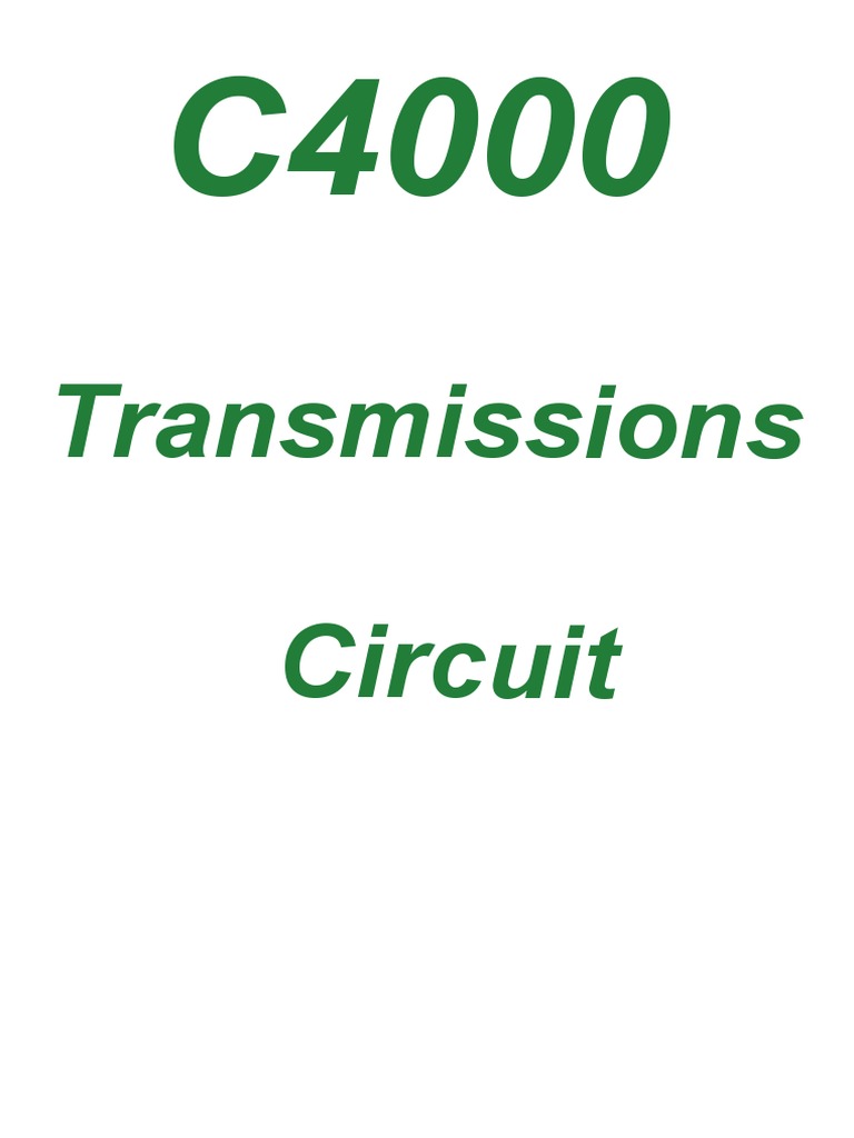 C4000 Hydraulic Drive Circuit Explained | PDF | Brake | Transmission ...