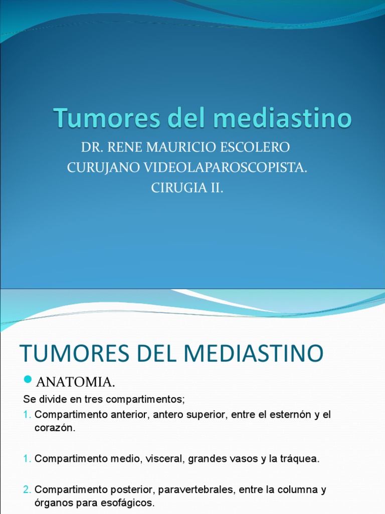 Tumores Del Mediastino | PDF | Neoplasias | Cáncer