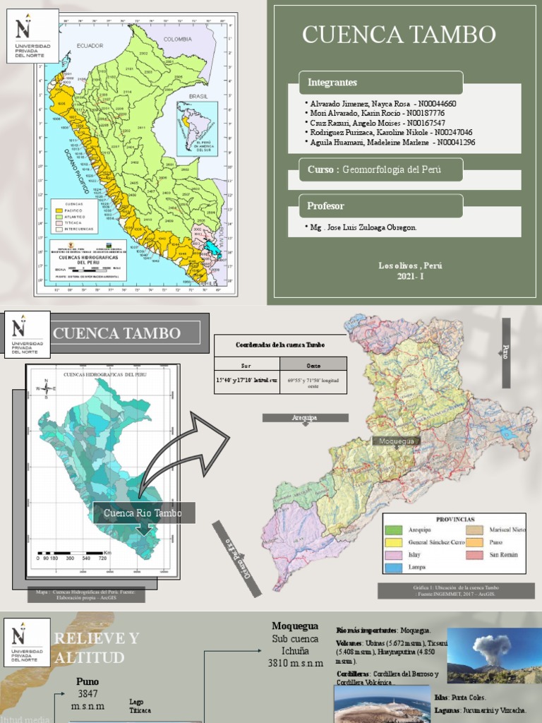 Cuenca Tambo PPT - Grupo 5 | PDF | Clima | Cuenca de drenaje