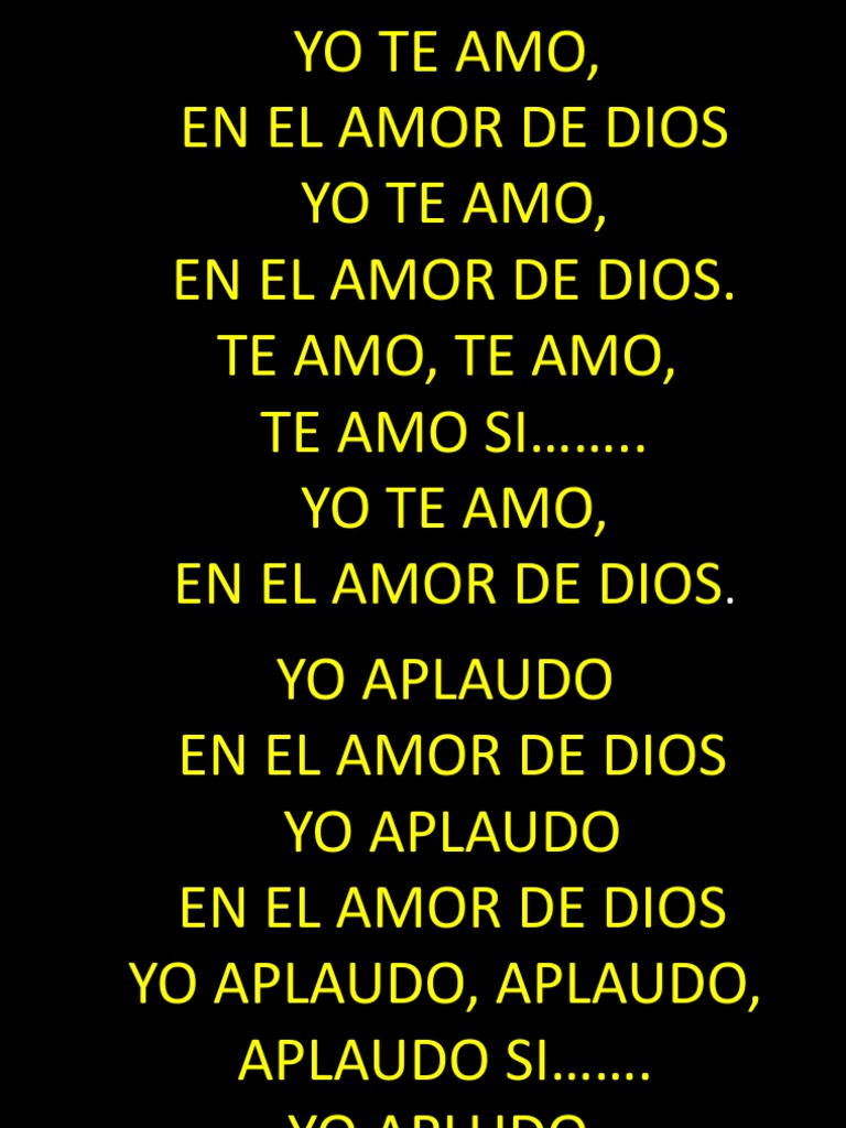 Yo Te Amo | PDF