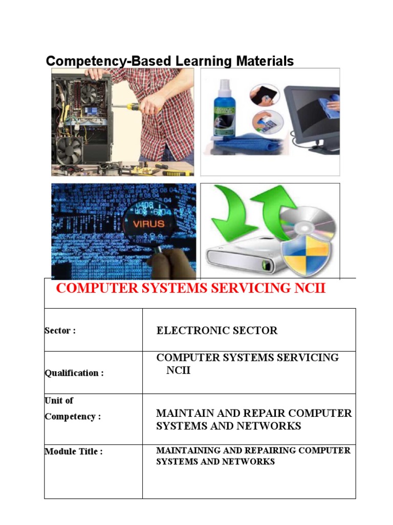 Competency-Based Learning Materials: Computer Systems Servicing Ncii ...