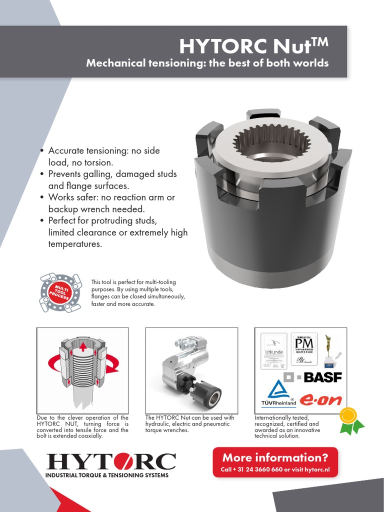 The HYTORC Nut: An Innovative Mechanical Tensioning Solution that ...