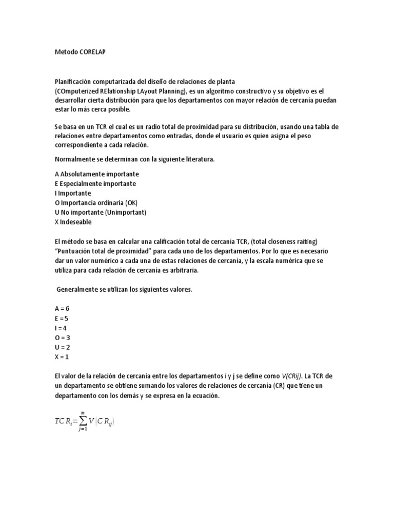 Metodo CORELAP | PDF | Ciencias de la Computación | Análisis matemático