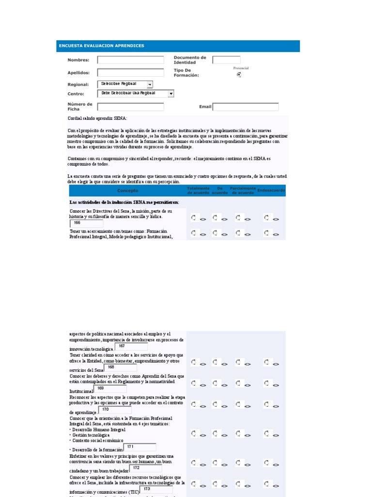 Encuesta Inducci - N Aprendices | PDF | Evaluación | La naturaleza humana