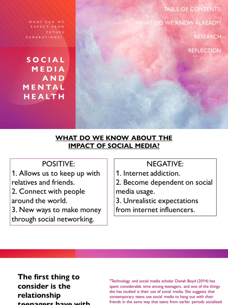 Social Media and Mental Health Powerpoint | PDF | Social Media ...