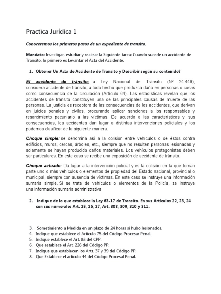 Practica Jurídica 1 | PDF