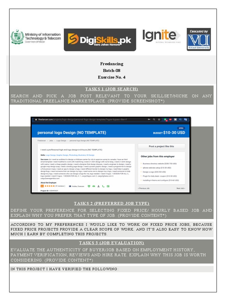 Tabish Khan Freelancing Exercise 4 | PDF | Freelancer | Communication