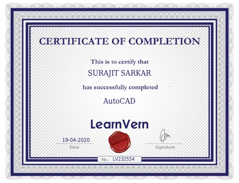 Certificate AutoCAD | PDF