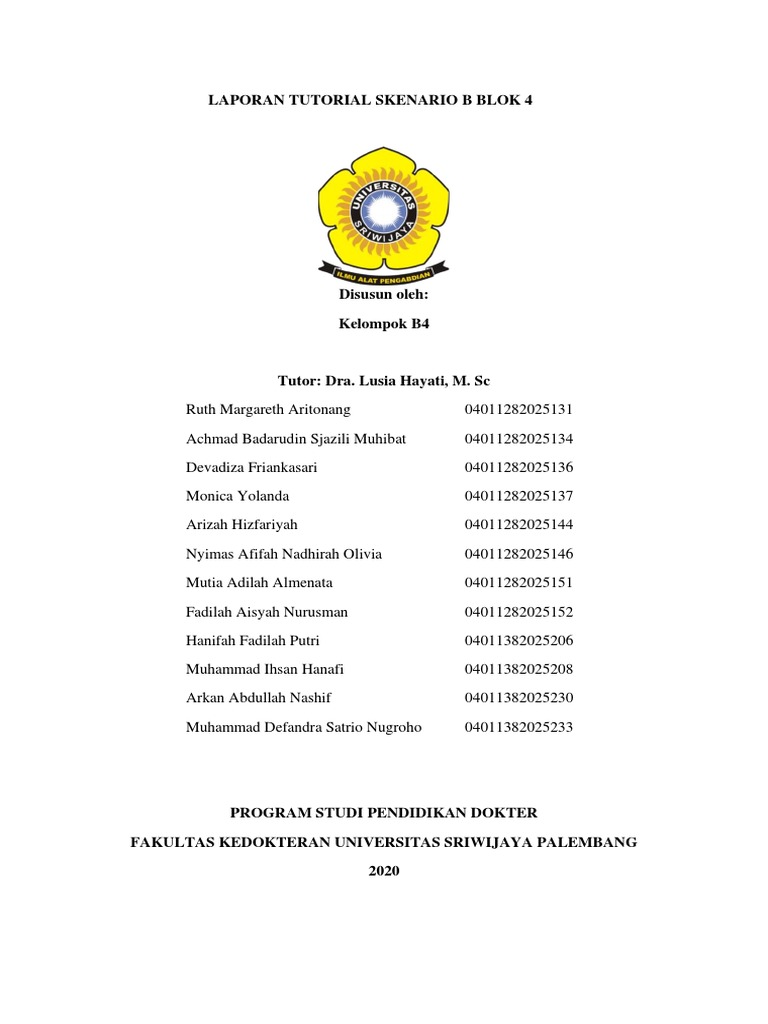 Laporan Tutorial Skenario B Blok 4 | PDF